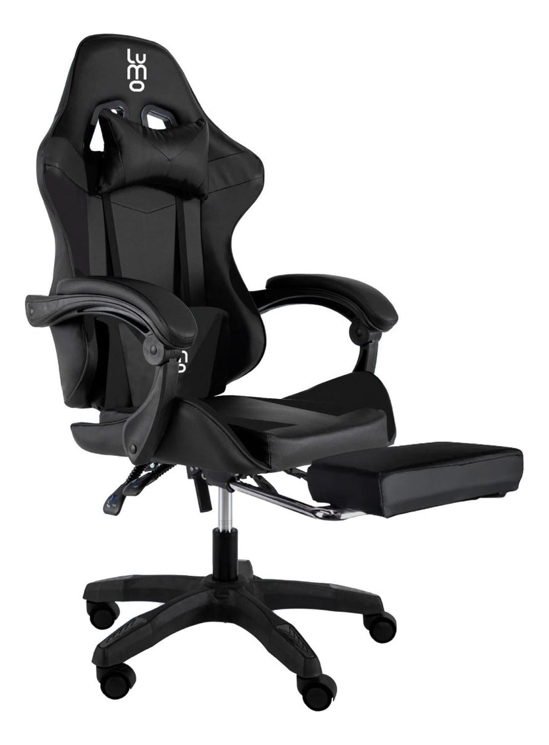 Silla Gamer Ergonómica LUMO Reposapies Negro | Walmart en línea