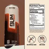 Raw Nutrition BUM Energy Drink, 112 mg Natural Caffeine, Root Beer, 12 ...