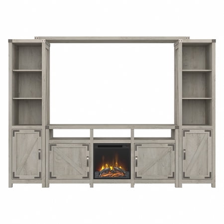 Cottage Grove Fireplace Entertainment Center in Cottage White ...