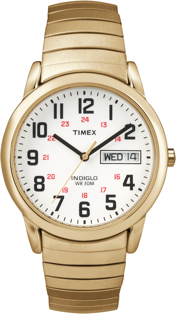 Timex Timex Men s Easy Reader 35mm Perfect Fit Watch Gold Tone Case