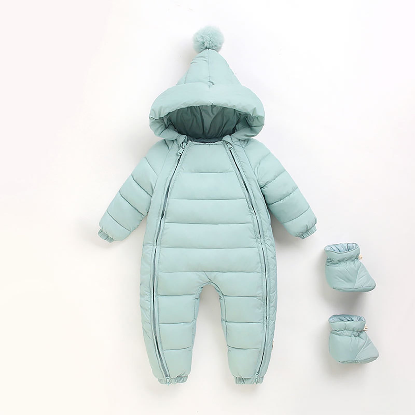 Click here for Wenxiaoo Toddler Snowsuit Warm Hooded Romper Coat... prices