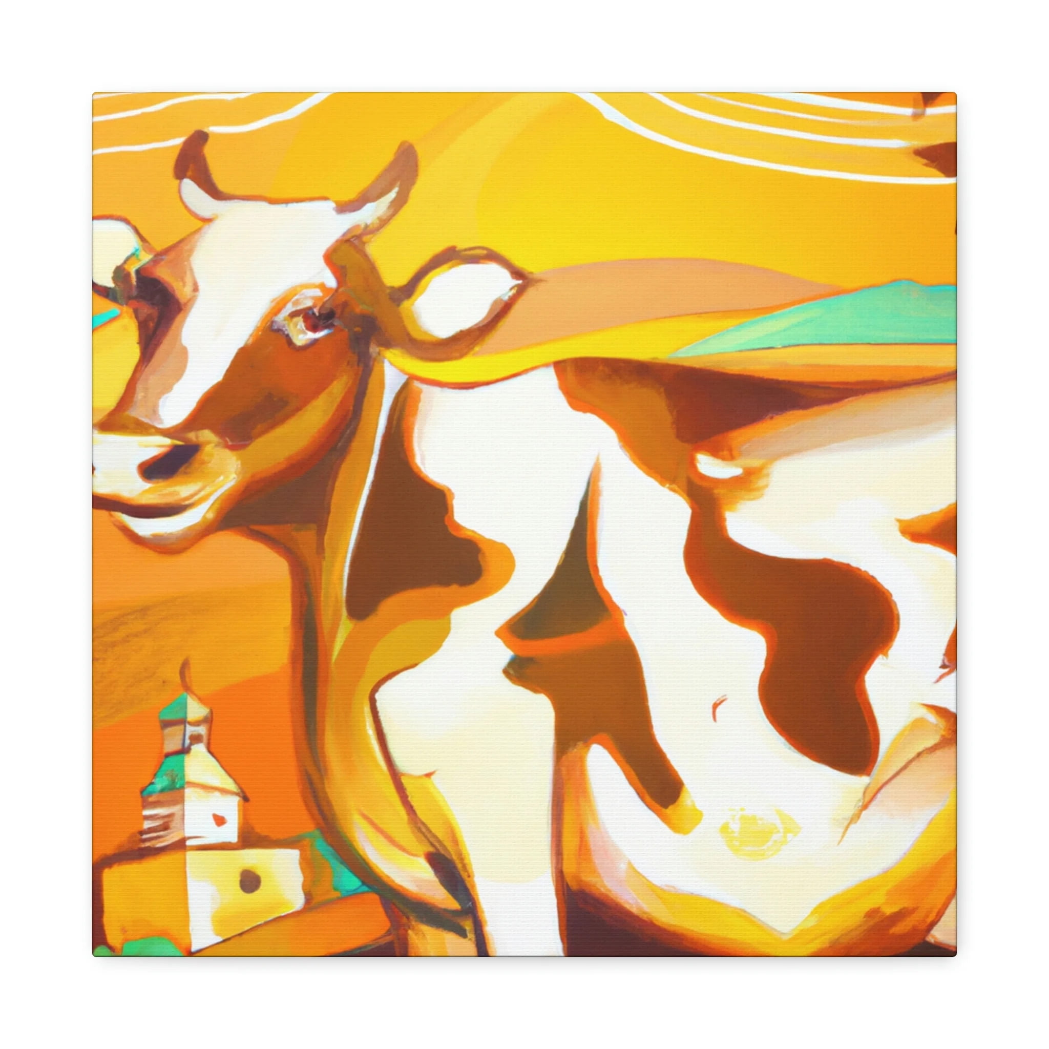 Jersey Cow Contentment - Canvas - Walmart.com