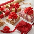 100 Red Foam Rose Heads - Realistic Artificial Flowers for Home Decor ...