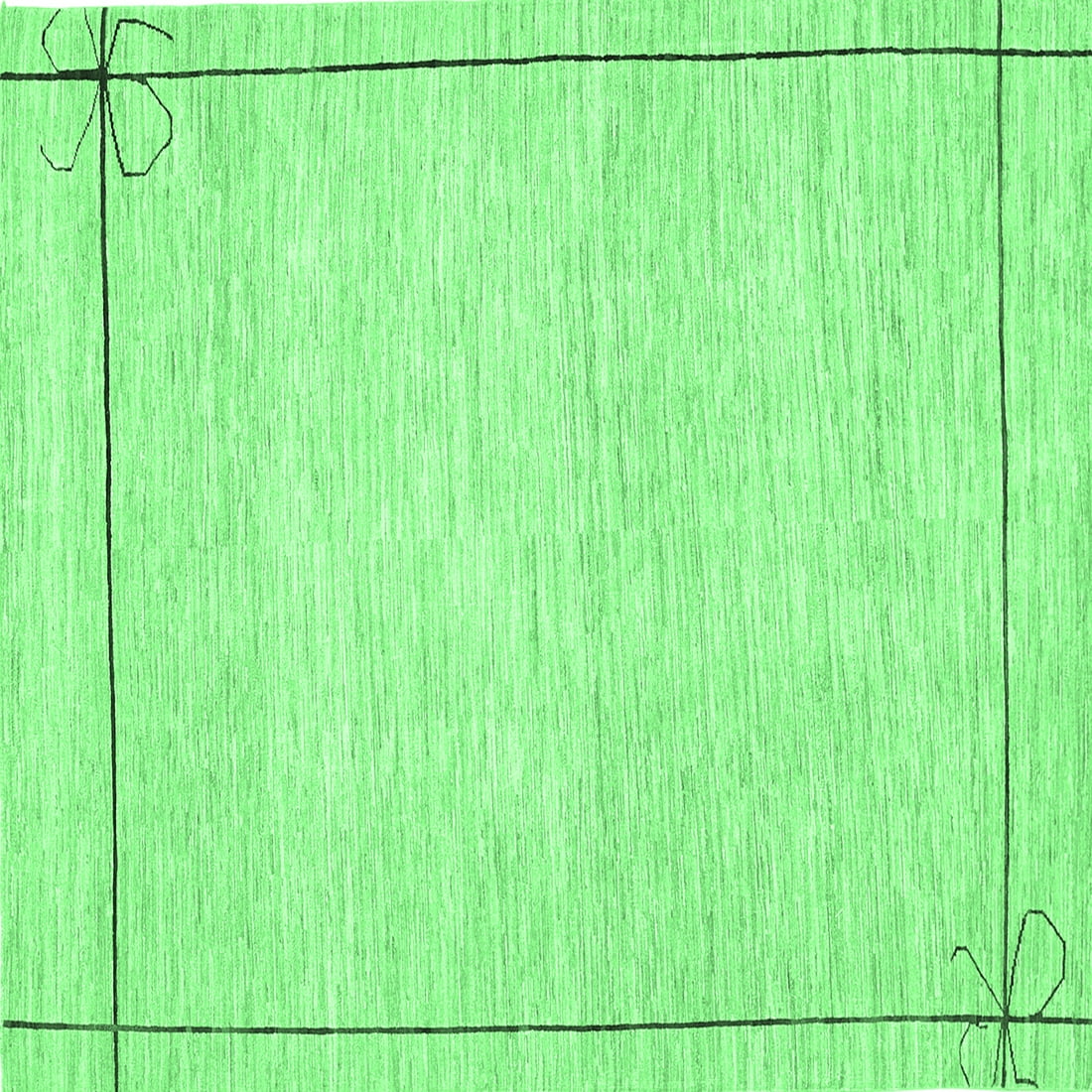 Ahgly Company Indoor Square Solid Emerald Green Modern Area Rugs, 7 ...