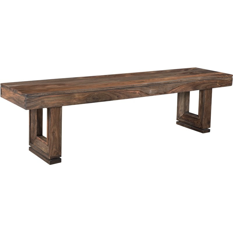 Treasure Trove Brownstone Solid Wood Nut Brown Dining Bench - Walmart.com