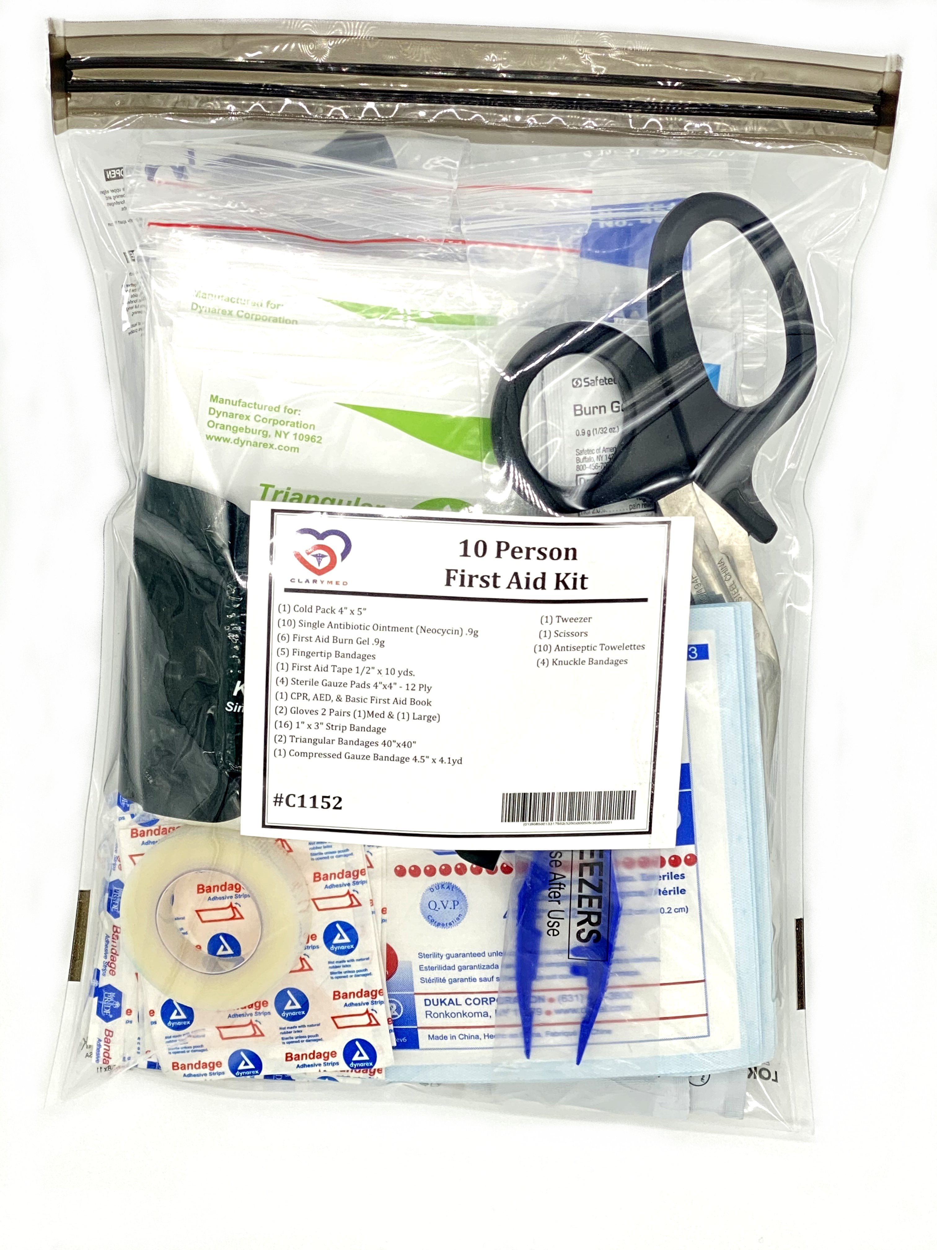 10 Person First Aid Kit #C1152 - Walmart.com