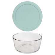 Pyrex Ultimate OV-7201 Round White Silicone and Glass No Leak Storage ...