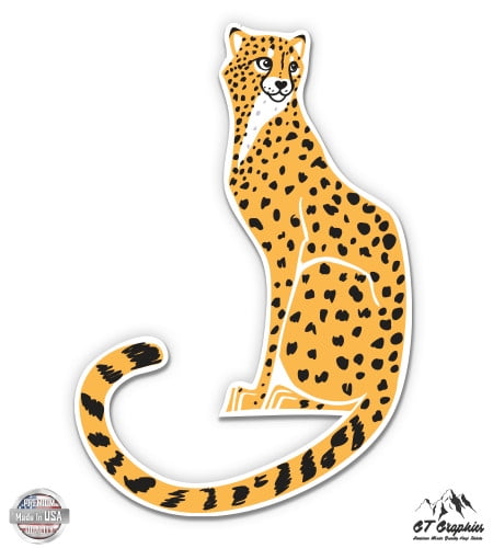 Cute Cheetah - 3" Vinyl Sticker - For Car Laptop I-Pad Phone Helmet ...