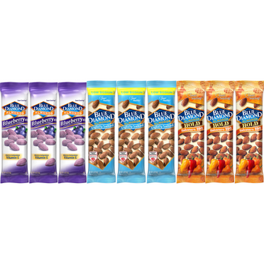 Variety Pack Blue Diamond Almonds - 6 Pack of 1.5 oz Bags with 3 ...