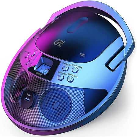 VENLOIC Bluetooth CD Player, Portable CD Player with AM/FM, CD Players ...