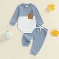 Ccpelsie Fall Winter Toddler Baby Boy Clothes 2Pcs Color Block Crewneck ...