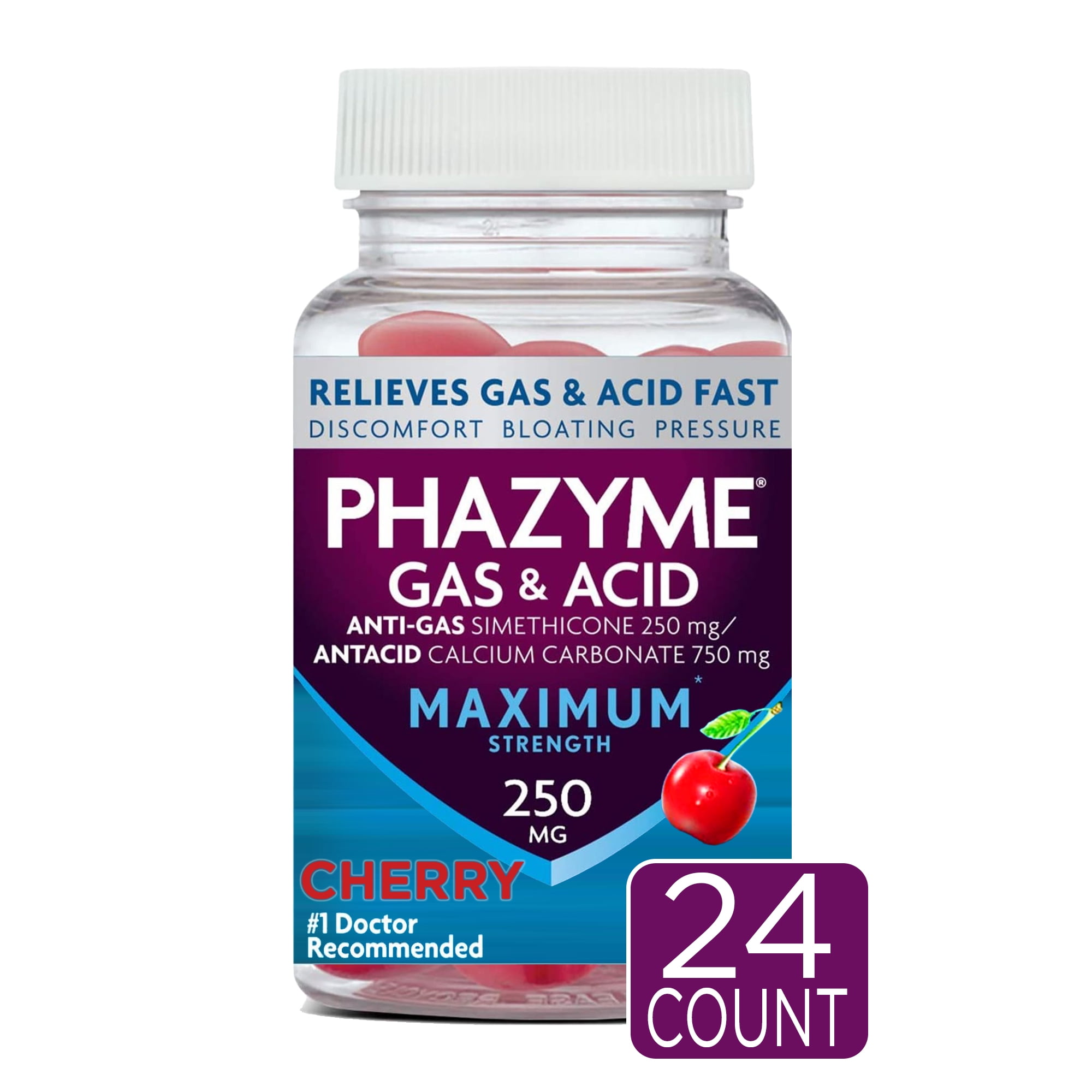 Buy Phazyme Maximum Strength Gas & Acid Relief, Works Fast, Cherry ...