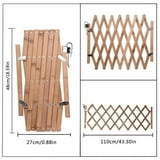 COSTYLE Indoor Wooden Accordion Dog Gate, Expandable Pet Safety ...