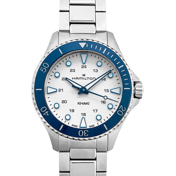 Hamilton Khaki Navy Quartz White Dial Stainless Steel Men's Watch ...