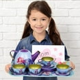 Tea Set for Little Girls, Pretend Play Tea Party Set, Mermaid Kids Tin ...