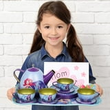 Tea Set for Little Girls, Pretend Play Tea Party Set, Mermaid Kids Tin ...
