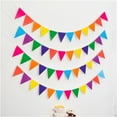 6 Sets Rainbow Pennant Banner Multicolor Hanging Paper Triangle Flag ...