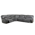 ACME Saul Power Motion Sectional Sofa, Gray Leather Aire - Walmart.com