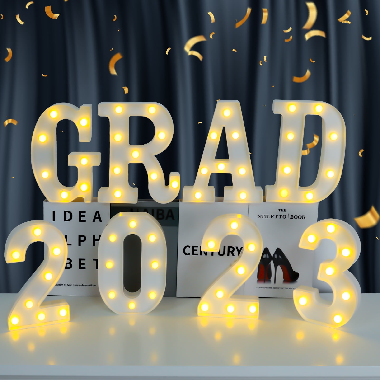 HEQUSIGNS 2023 Graduation Decoration, Grad 2023 LED Marquee Letter ...