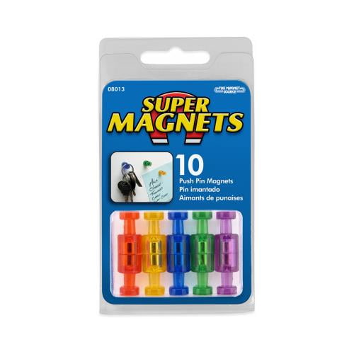 Magnetsource 08013 Push Pin Magnets, 10-Ct. - Quantity 6 - Walmart.com