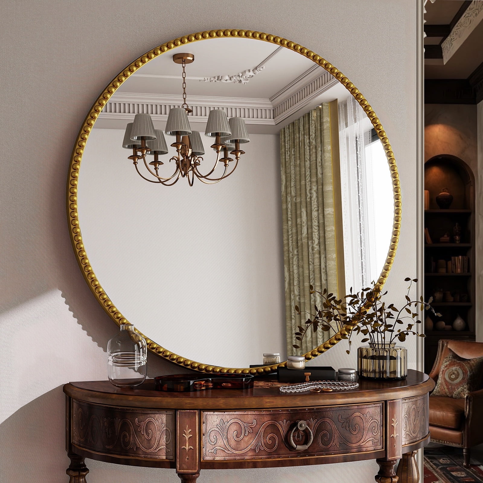Click here for Beautypeak 28 Large Round Bathroom Mirror Decorati... prices