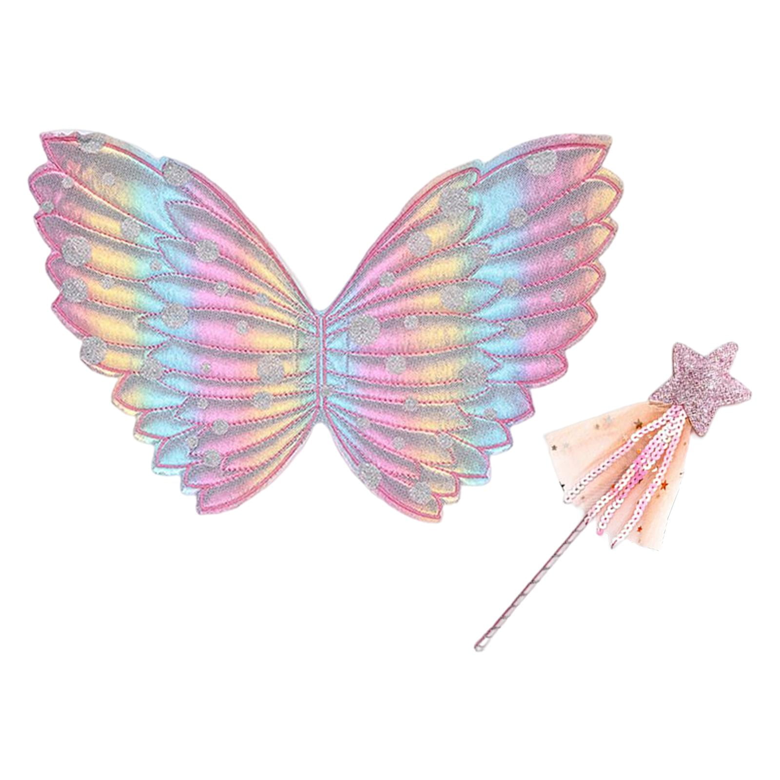 Princess Fancy Dress Set Cherub Prop Butterfly Wing Dress up Niñas Alas ...