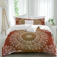 4 Piece Duvet Cover Set Cal king, Boho Ethnic Traditional Style Soft ...