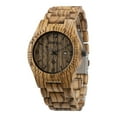 Fashion Wood Watch Bamboo Wooden Analog Quartz Date Display Men's Wrist ...
