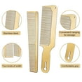 OPALESQUE 2 Pcs Stainless Steel Comb for Men, Metal Fine Tooth Flat Top ...