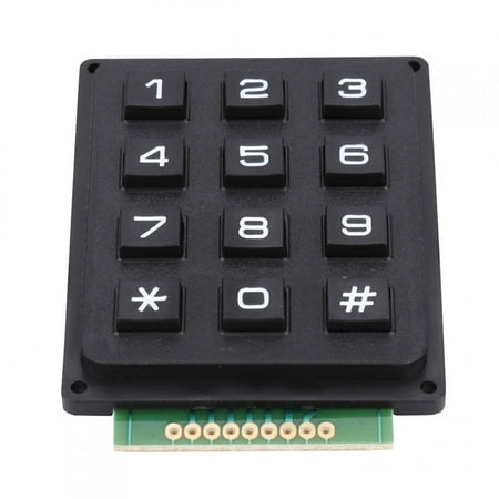 Lightweight 3x4 Keyboard, ABS 0-9 Numerals Black Keyboard Module, For ...