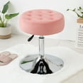 Furniliving Adult Seat, Velvet Vanity Stool, Modern Swivel Round ...