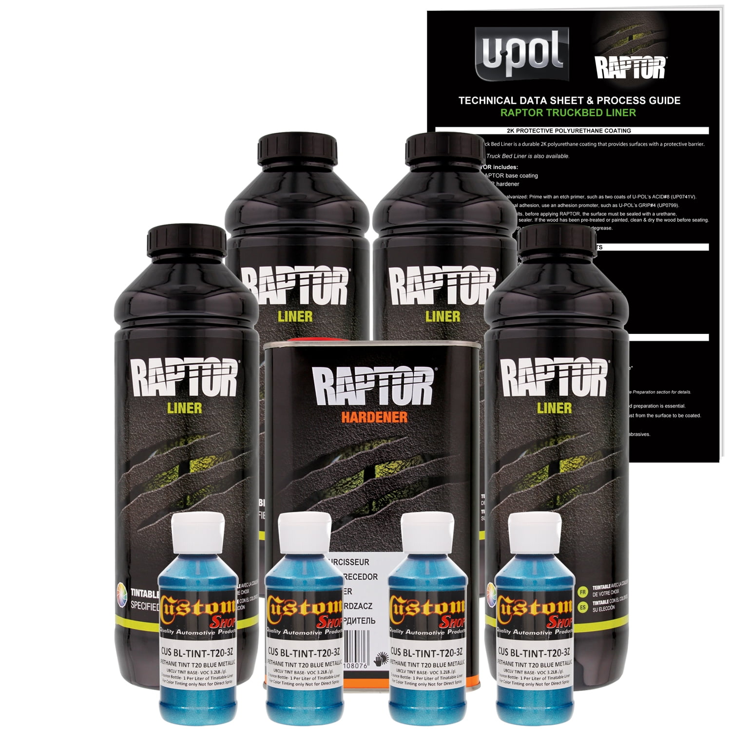 Raptor Blue Metallic Urethane Spray-On Truck Bed Liner Texture Coating ...