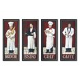 Gango Home Decor Retro French Kitchen Sign Wall Art; Four Red 8x20in ...