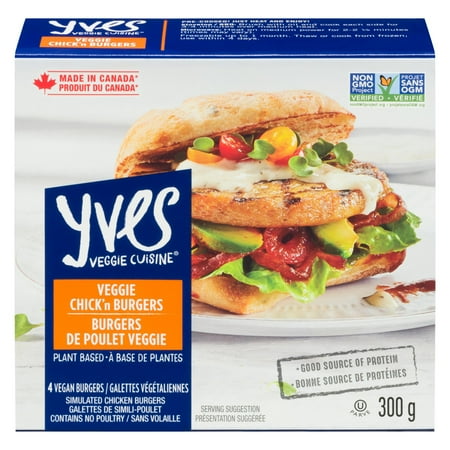 Yves Veggie Chick'n Burgers, 300 g, Veggie Burgers - Walmart.ca