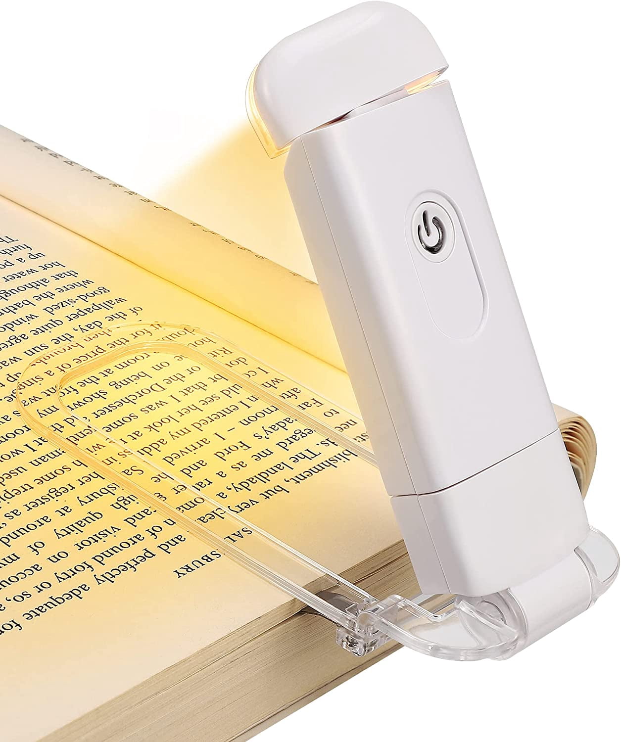 DEWENWILS Book Light Rechargeable, Amber Reading Lights for Books in ...