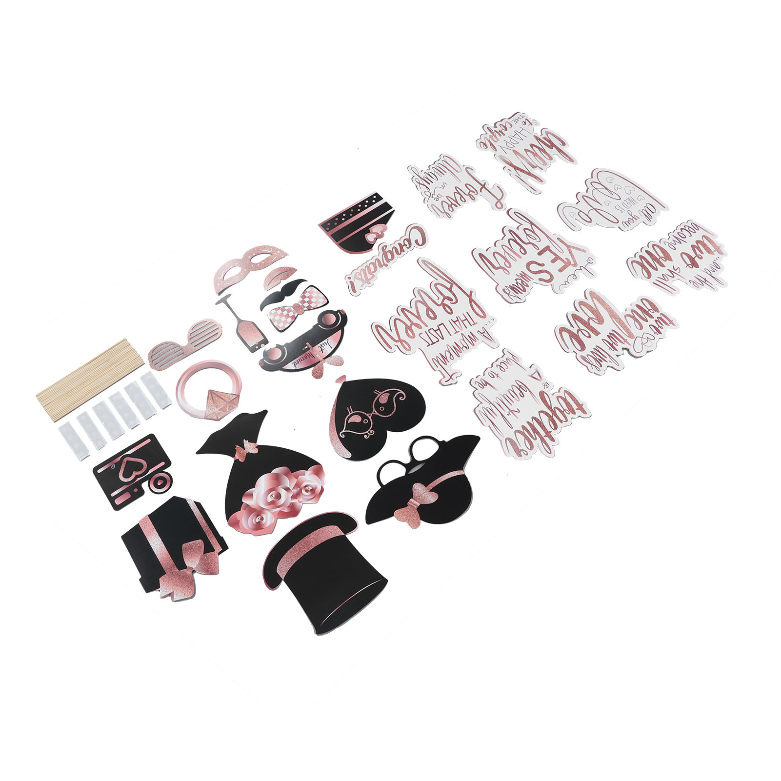 Buy Photobooth Props, Rich Patterns Party Photobooth Props Durable ...