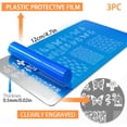 1set Stainless Steel DIY Nail Art Templates Template Tool Rectangle ...