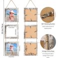 6x6 Collage Picture Frames Set of 2, Rustic Wooden Real Glass Vertical ...