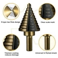 5-Piece Step Drill Bit Set, HSS Titanium Coated, 50 Sizes, for Metal ...