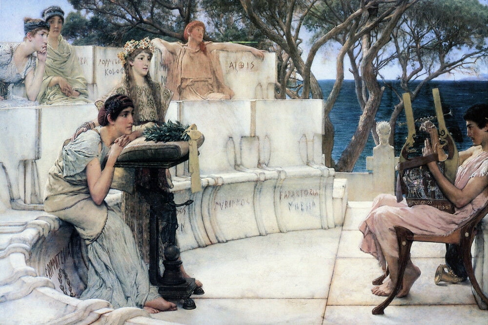 Sappho And Alcaeus - Alma Tadema - CANVAS OR PRINT WALL ART - Walmart.com