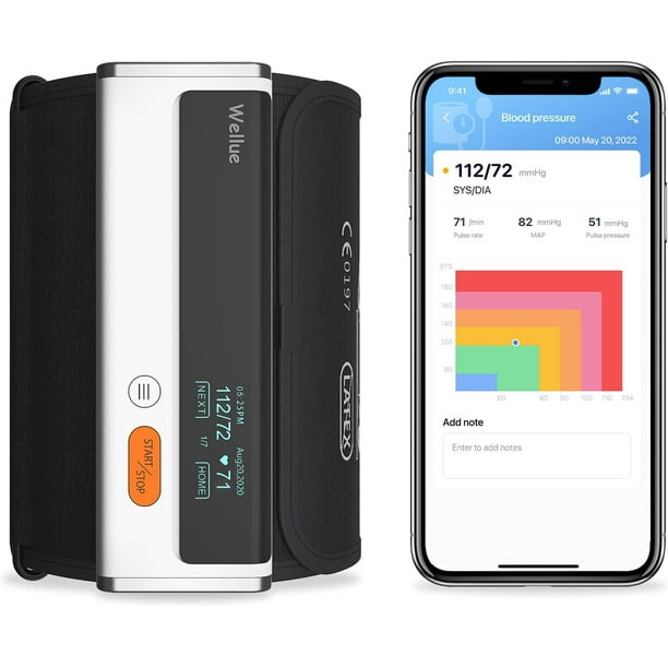 Wellue BP2 Blood Pressure Monitors, Upper Arm Blood Pressure Monitor BP Cuff Machine, With ...