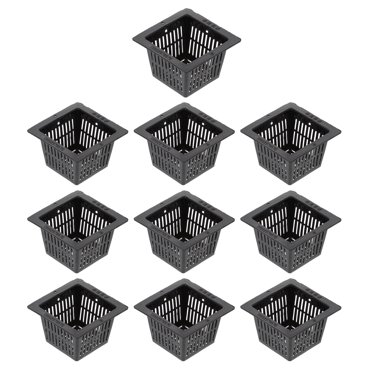 10Pcs 3Inch Mesh Pot Net Cup Basket Hydroponic Aeroponic Flower ...