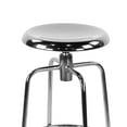 Glamour Home Ayala 27" Metal Chrome Counter Stool in Silver (Set of 2 ...