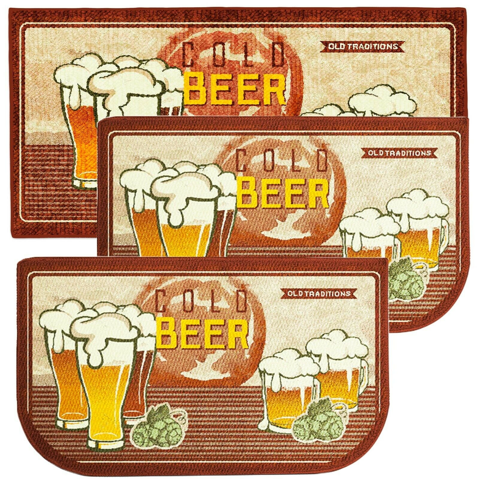 Kashi Home Kitchen Rug, Area Rug, Mat, Beautiful Print Non-Skid Latex ...