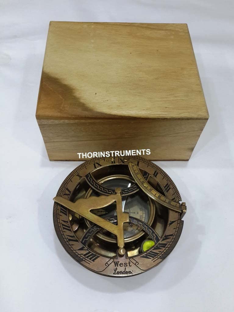 Antique Nautical Sun Dial Compass West London 4.5 Inches - Walmart.com