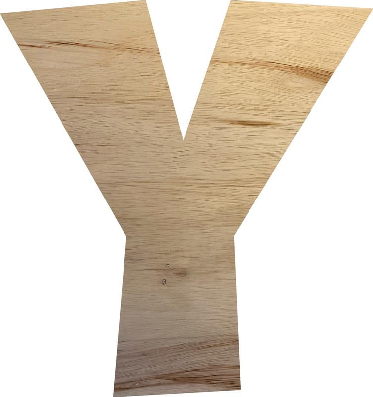 Unfinished Wooden Craft Y, Wood Letter 14'' Tall Wall Hanging Sign ...