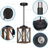 DEWENWILS 2 Pack LED Farmhouse Pendant Lighting, Adjustable for Kitchen ...