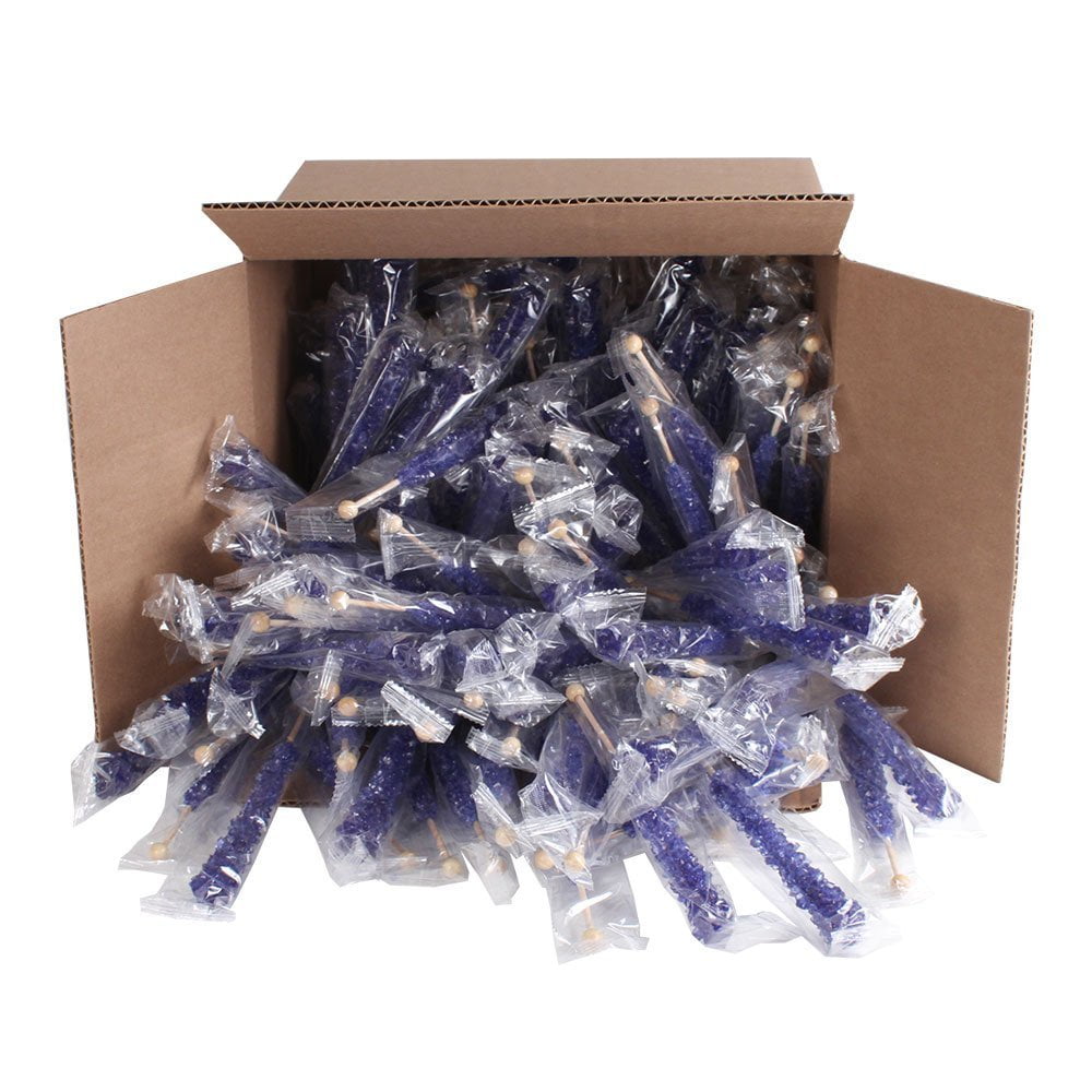 Extra Large Rock Candy Sticks: 144 Blueberry Lollipop - Navy Blue Rock ...