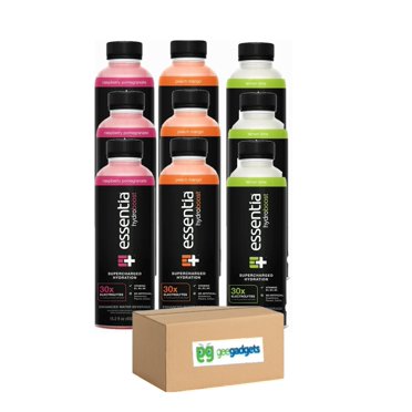 Essentia Hydroboost Enhanced Bottled Water, Raspberry Pomegranate, 450 ...