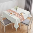 Abstract Orange Waves Stripe Table Cloth 60x60in, Waterproof Square ...